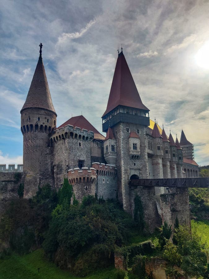 Corvins Castle view stock image. Image of sightseeing - 319811745