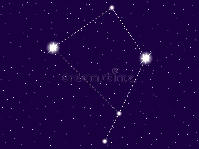 Corvus Constellation. Starry Night Sky. Space Objects, Galaxy Stock ...