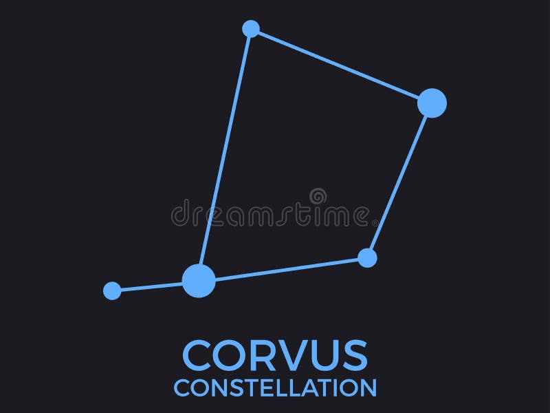Corvus Constellation. Stars in the Night Sky. Cluster of Stars and ...
