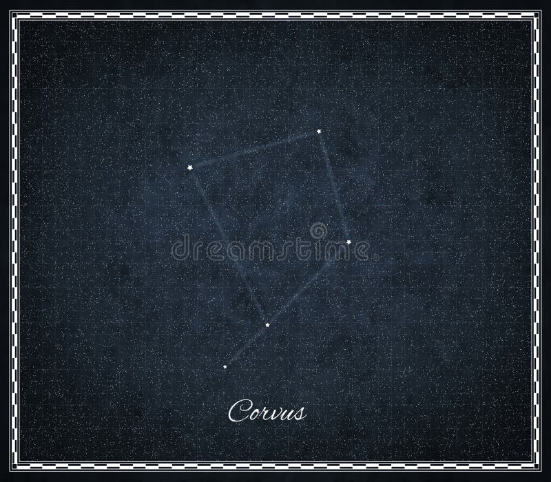 Corvus Star Constellation, Night Sky, Cluster of Stars, Deep Space ...