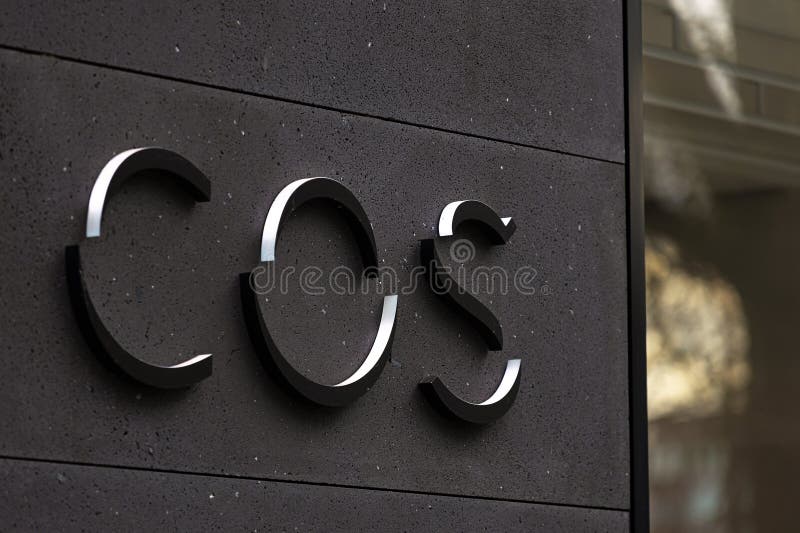 A cos store sign editorial photo. Image of dafrac14 - 308844726