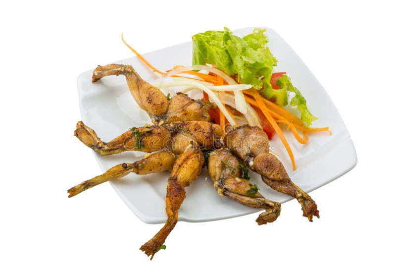 Cosce di rana grigliate immagine stock. Immagine di alimento - 40337009