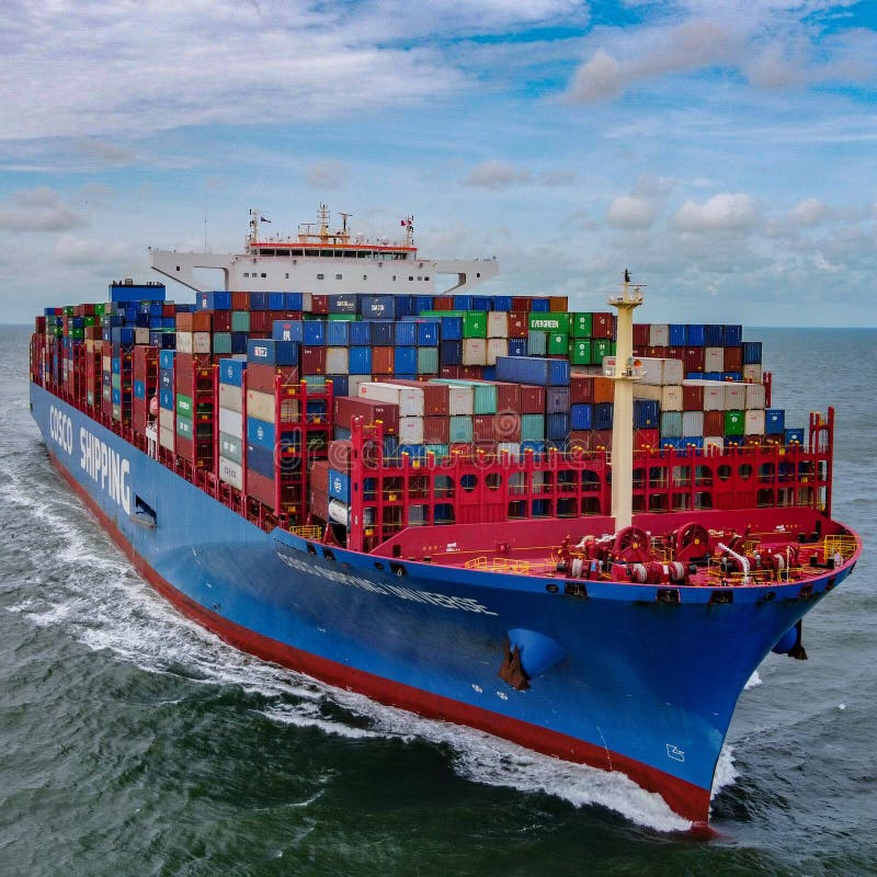 Shipping Containervessel Ship Boat Transport Editorial Image - Image of ...