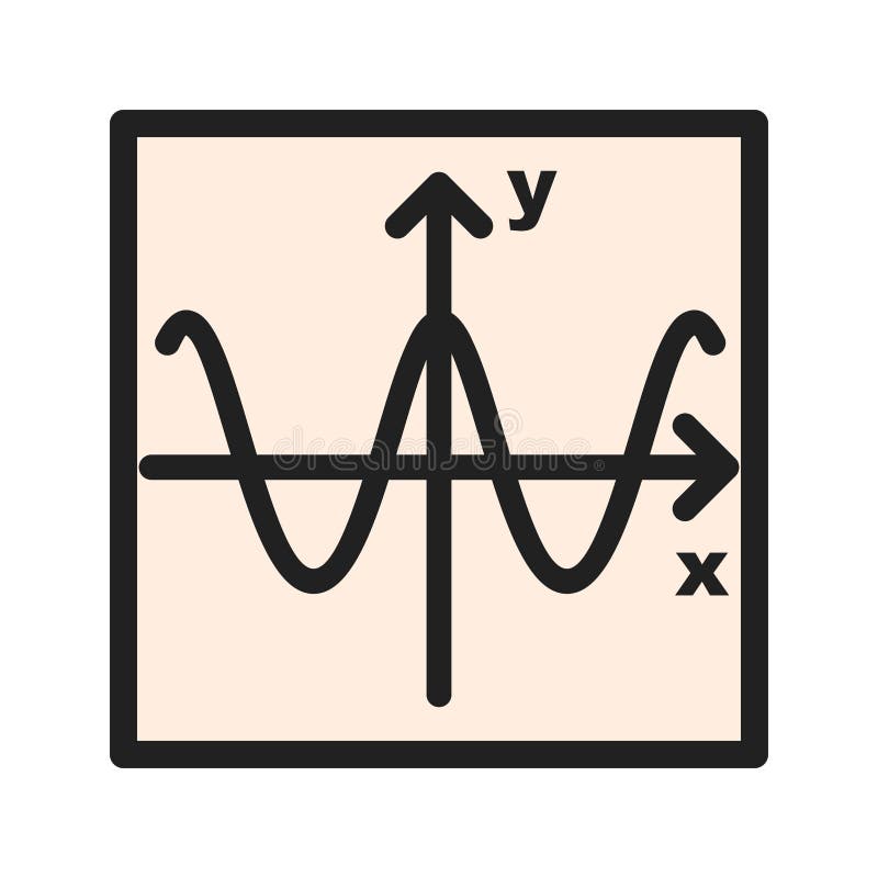 Cosine Graph stock vector. Illustration of algebra, line - 101433802