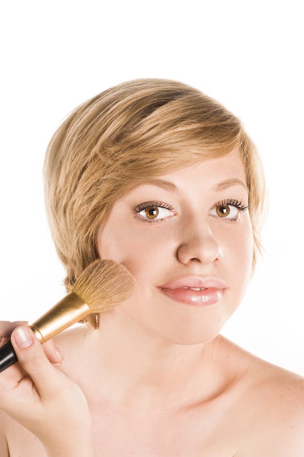 Cosmetic. Base for Perfect Make-up.Applying Make-up Stock Photo - Image ...