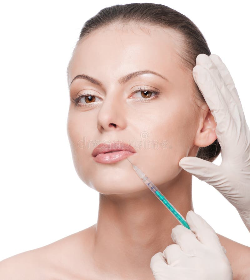 Cosmetic Botox Injection in the Beauty Face Stock Photo - Image of ...