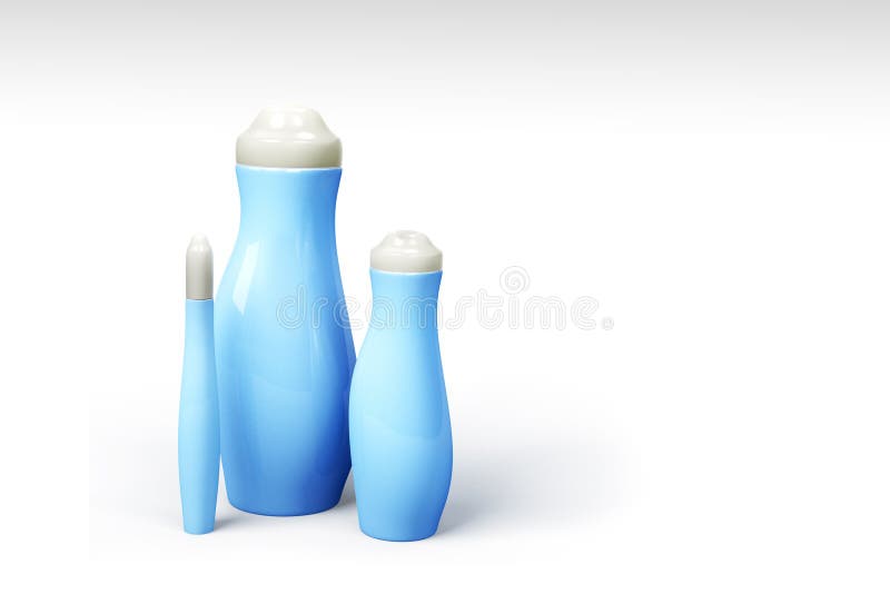 Cosmetic bottles 3d model stock illustration. Illustration of perfumery ...