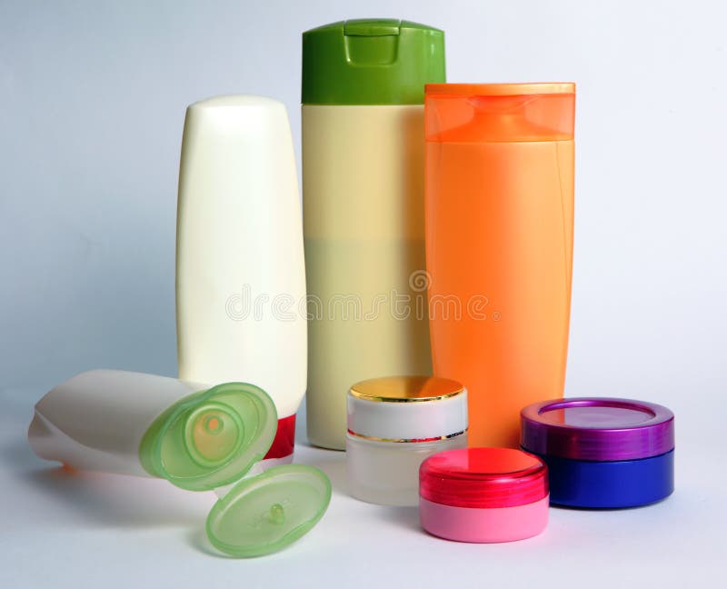 Cosmetic bottles stock photo. Image of cosmetics, bottles - 48576064