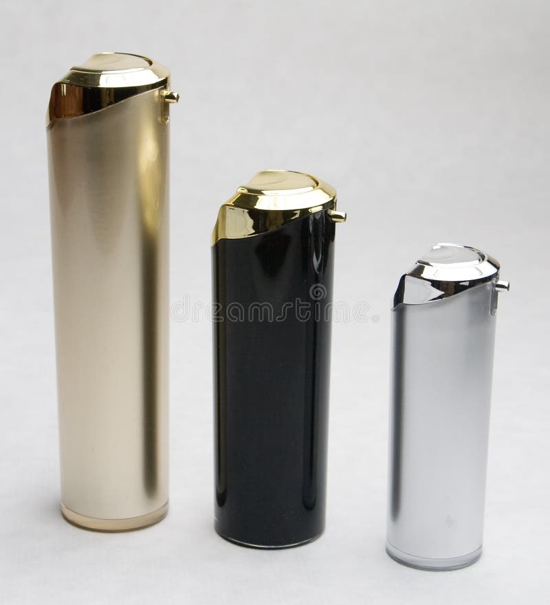 Cosmetic Containers stock image. Image of containers, metal - 7551853
