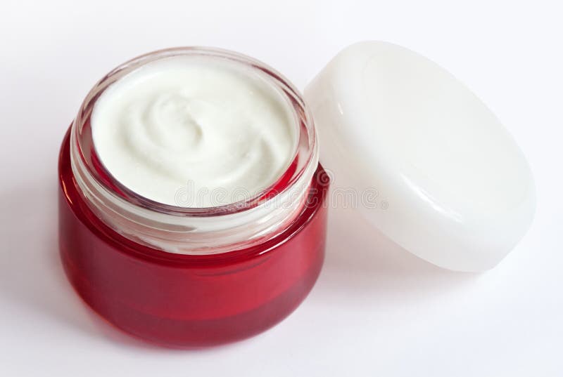 Woman with cosmetic cream stock photo. Image of beauty - 6530314