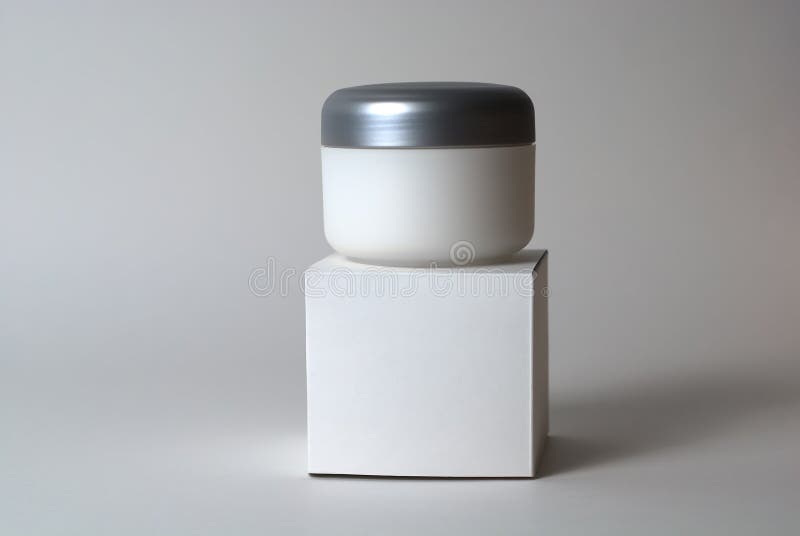 Cosmetic Cream Container and Box Stock Image - Image of female ...