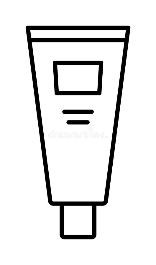 Cosmetic, Cream, Gel Vector Icon on Transparent Background. Outline ...