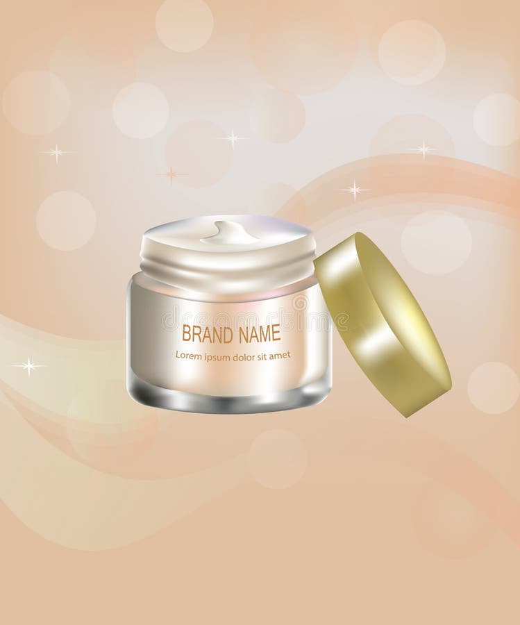 Cosmetic cream in a jar stock vector. Illustration of lotion - 101581770