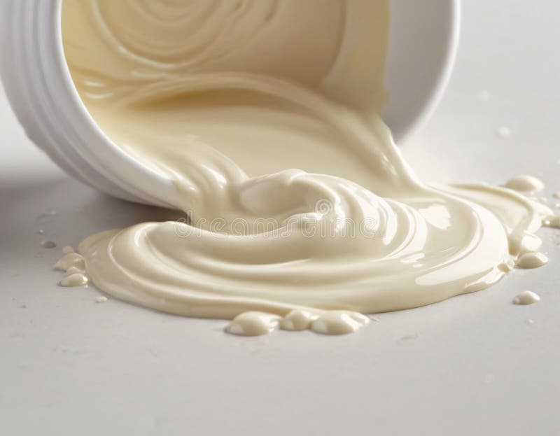 Cosmetic Cream Pouring Out of a Jar Stock Illustration - Illustration ...