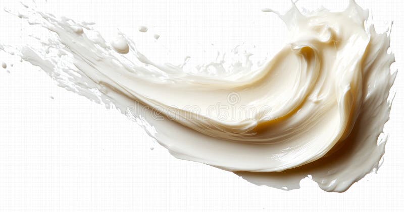 Creamy Texture of Cosmetic Moisturizing Cream is Splashing and Waving ...