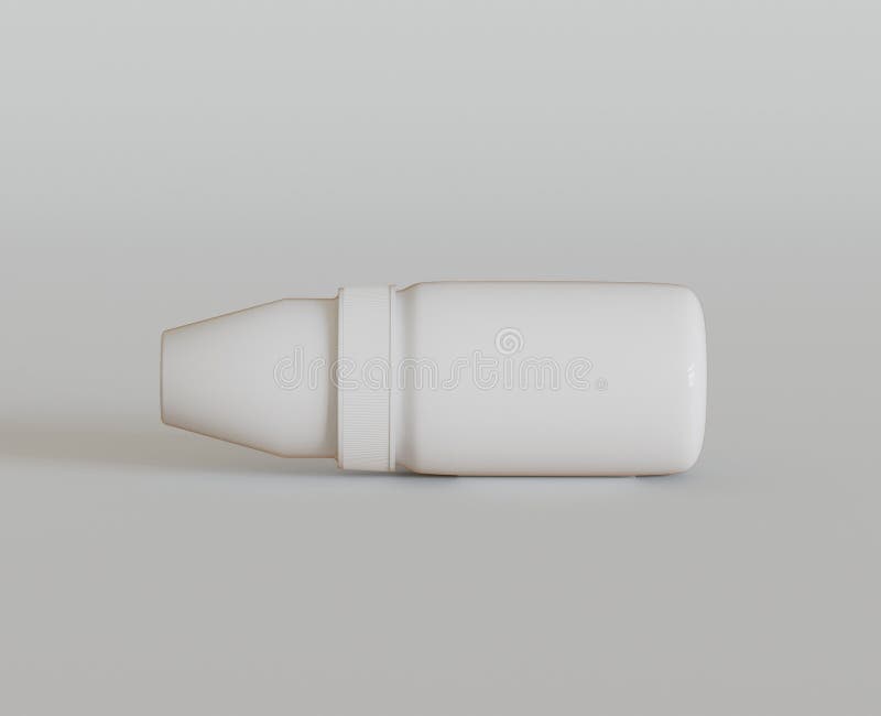 Cosmetic Dropper Bottle 3D Render on Grey BG Stock Illustration ...