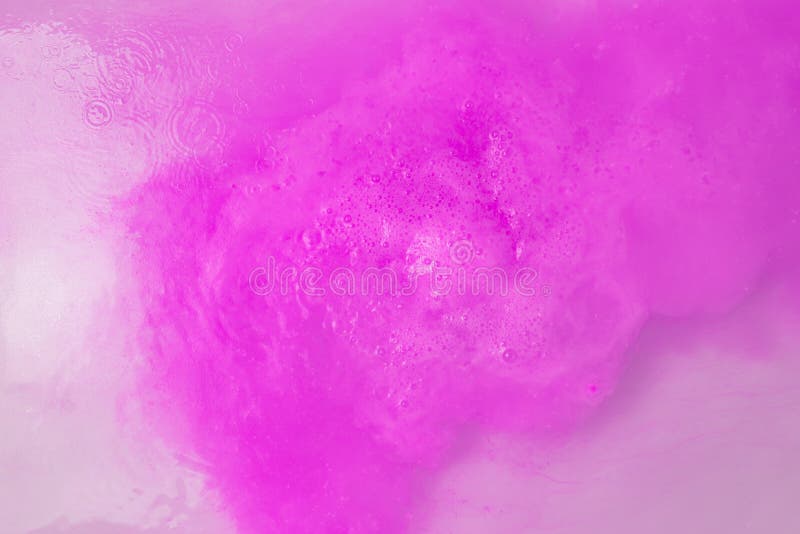 Cosmetic Effervescent Pink Bomb in Bath Water Stock Image - Image of ...