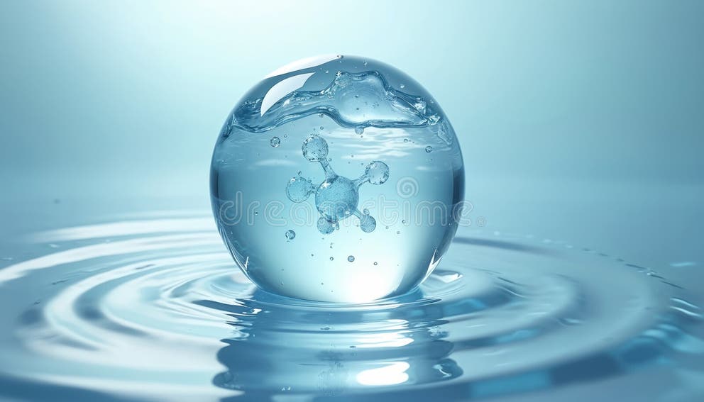 Waterdrop Molecule Technology Stock Illustrations – 35 Waterdrop ...