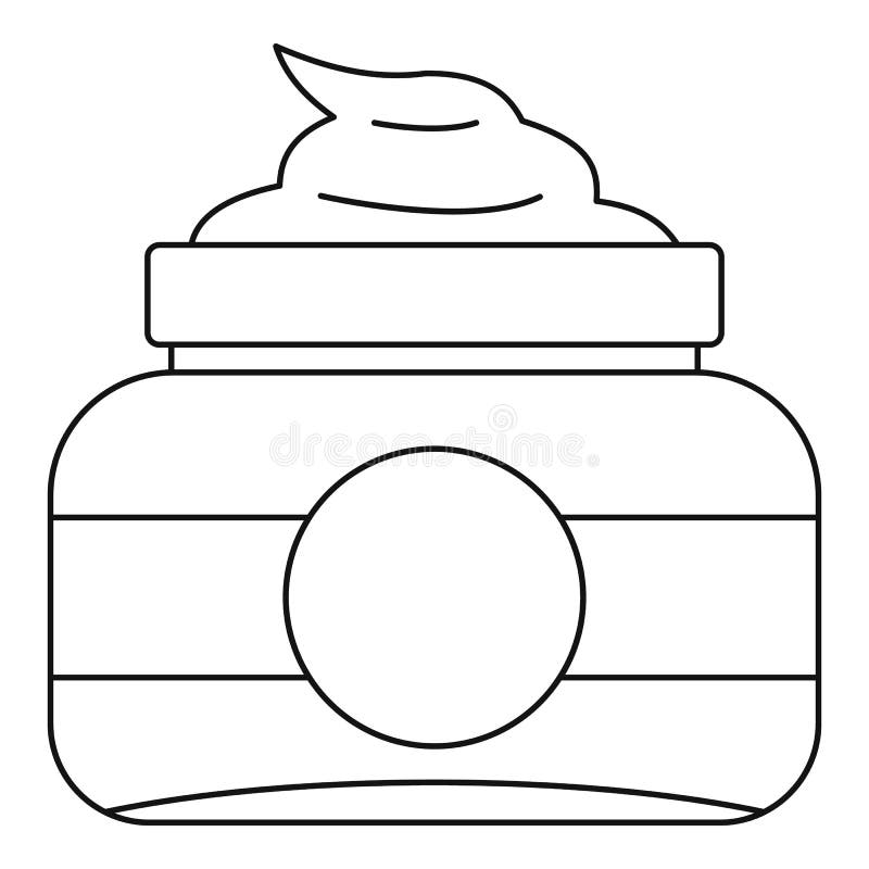 Cosmetic Face Cream Container Icon, Outline Style Stock Vector ...