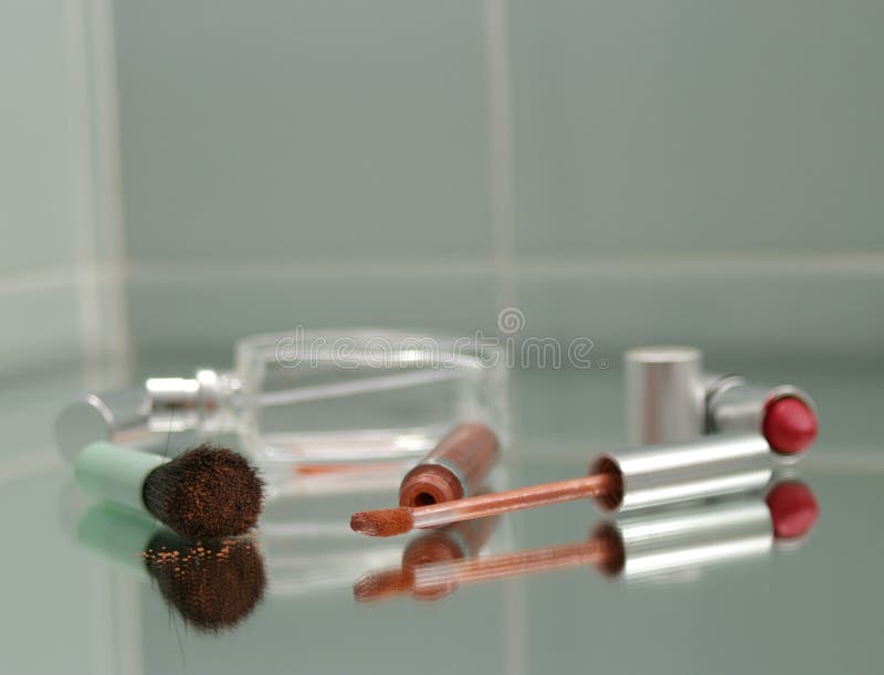 Cosmetic Grouping 2 stock image. Image of bottle, blush - 453067