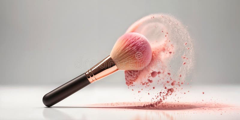 Cosmetic Make Up Concept. Brush with Blush Powder Stock Image - Image ...