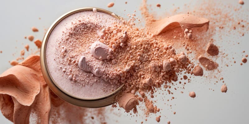 Cosmetic Make Up Concept. Flowing of Blush Powder Stock Photo - Image ...