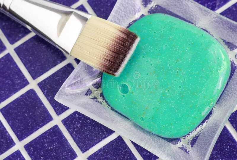 Cosmetic Mask (scrub) with Algae Extract Stock Photo - Image of ...