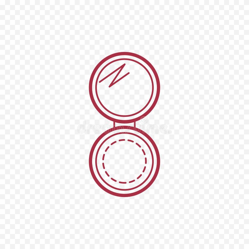 Compact Powder with a Sponge. Isolated Vector Illustration on a ...