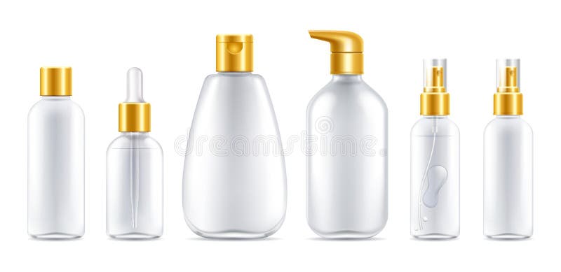 Cosmetic Package Mockup Bottles Product Set Stock Vector - Illustration ...