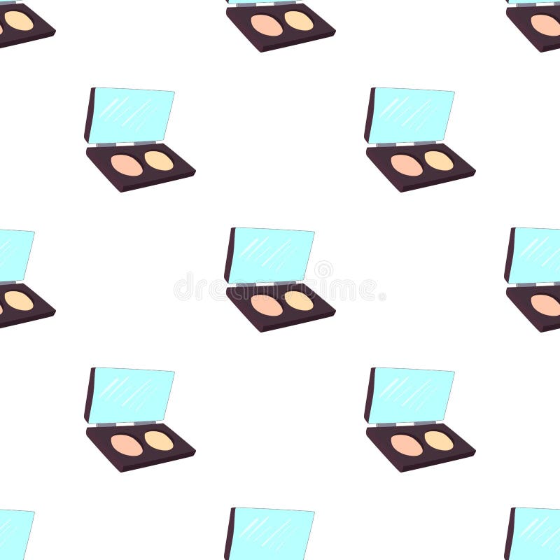 Cosmetic Powder in a Box Pattern Seamless Vector Stock Vector ...
