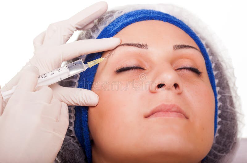Cosmetic Procedure Botox Injections Stock Photo - Image of clean ...