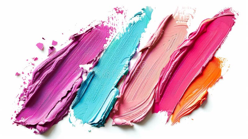 Cosmetic Product Color Smears Isolated on White Background, AI Created ...