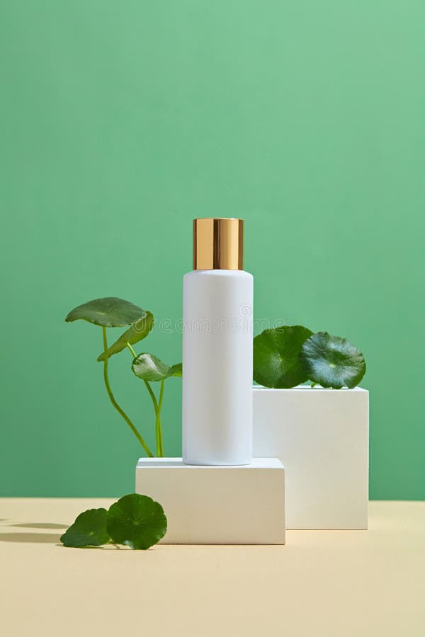 Cosmetic Product Display with Creative Paper Craft Concept Stock Image ...