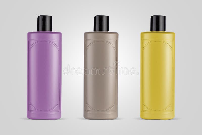 Cosmetic Product for Shampoo. Three Product Package Stock Image - Image ...