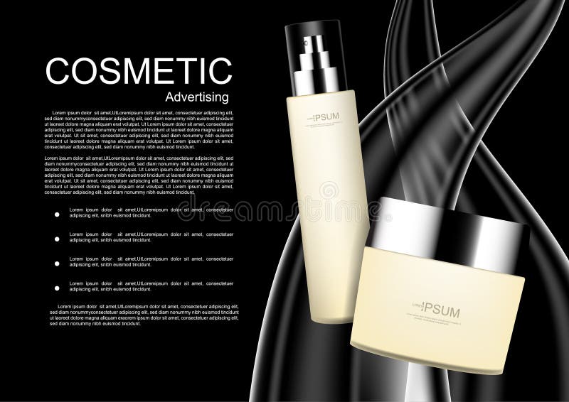 Cosmetic Products with Abstract Water Lines Stock Vector - Illustration ...