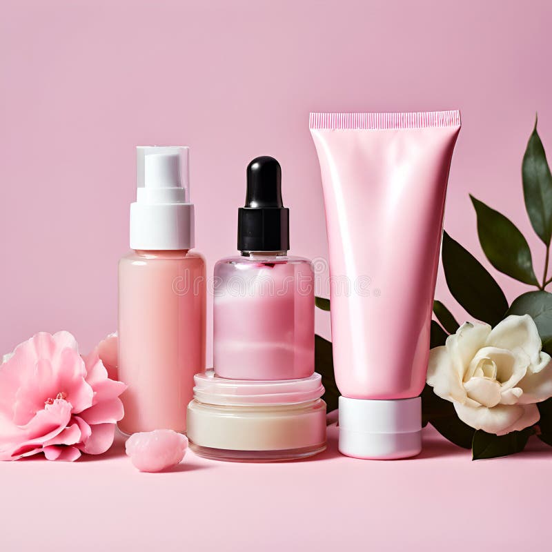 Bottles of Cosmetics, Serum, Cream Still Life of Various Cosmetic ...