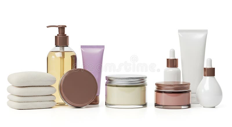AI-Generated Cosmetic Product Mockup Stock Photo - Image of folded ...