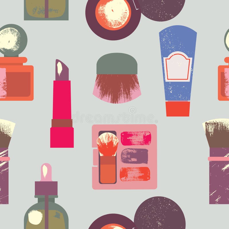 Cosmetic seamless pattern stock vector. Illustration of maquillage ...