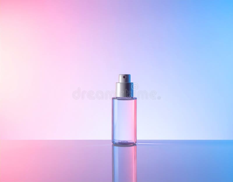Cosmetic Spray Bottle on Gradient Background Stock Image - Image of ...