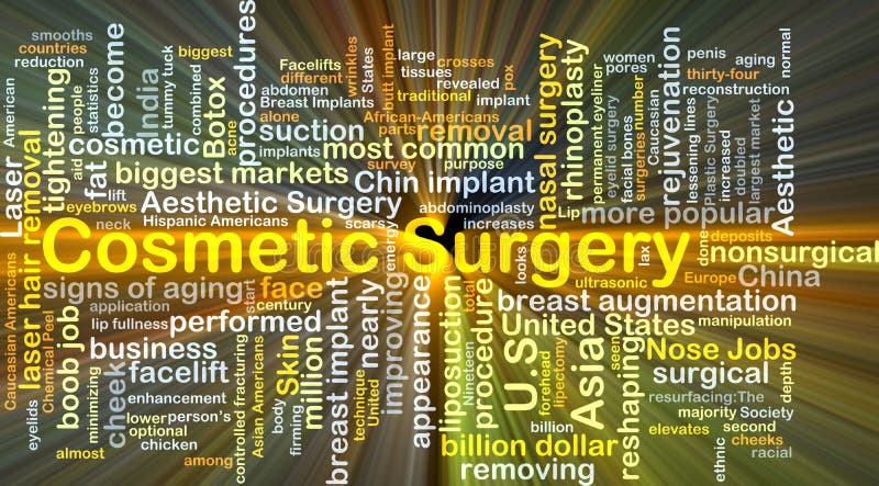 Cosmetic Surgery Background Concept Glowing Stock Illustration ...