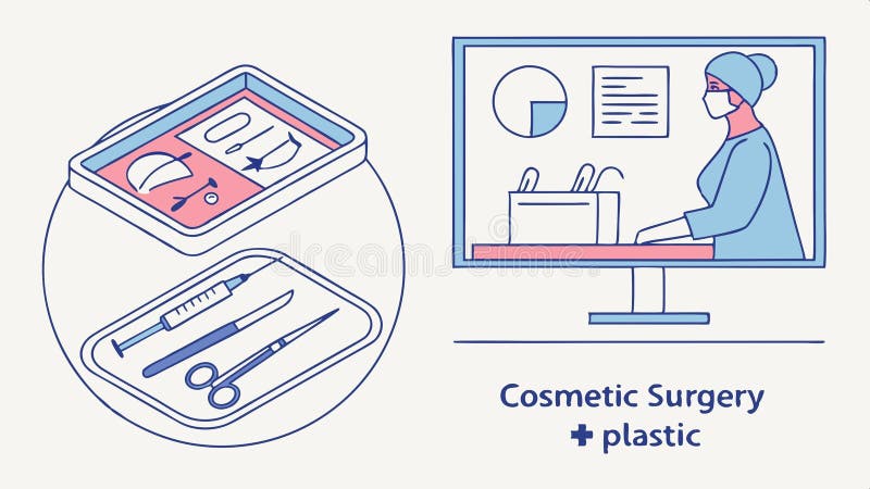 Cosmetic Surgery Tools, Plastic Surgery Illustration Vector Design ...