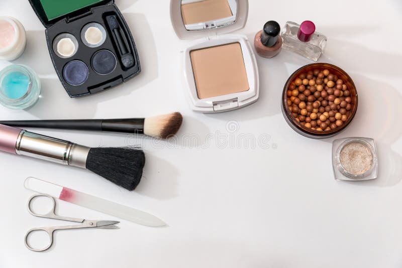 Cosmetic Things for Best Makeup Stock Image - Image of design, lipstick ...