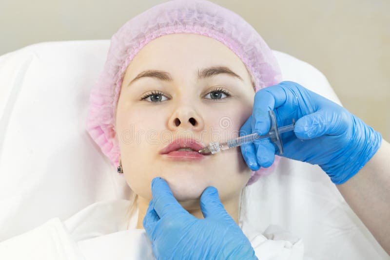 Cosmetic Treatment with Injection Stock Image - Image of mature ...