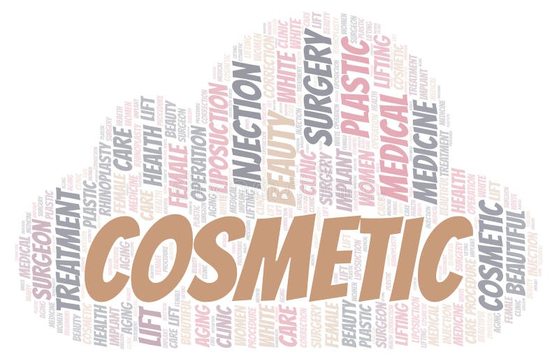 Cosmetic Typography Word Cloud Create with the Text only. Stock ...