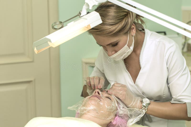 The Cosmetician in a Beauty Salon Stock Image - Image of beauty, care ...