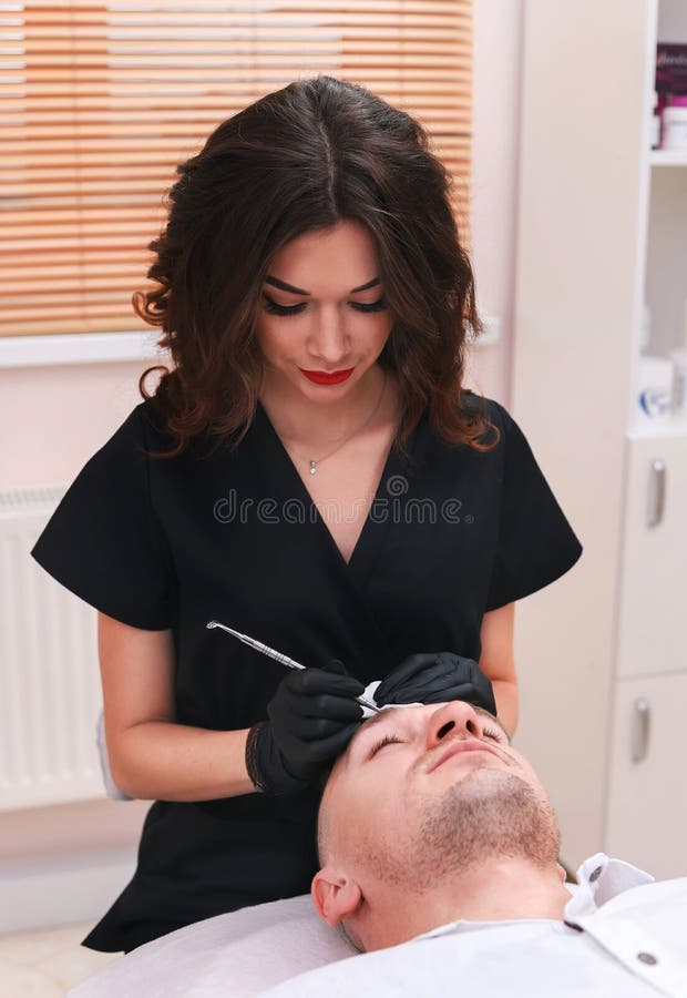 Cleaning man face. stock photo. Image of hygiene, care - 134111138