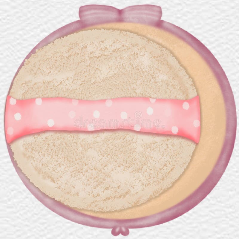 Powder Puff,Puff Cute,hand Drawn Style Cartoon Color Pink. Stock Photo ...