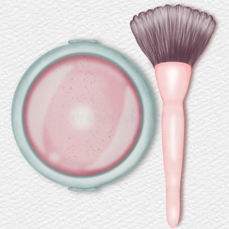 Cheek Blush with Hand Drawn,cartoon Style,painted with Watercolors ...