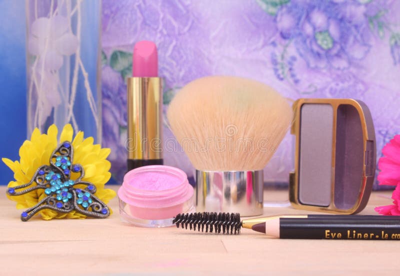 Cosmetics stock photo. Image of mascara, necklace, floral - 4082040