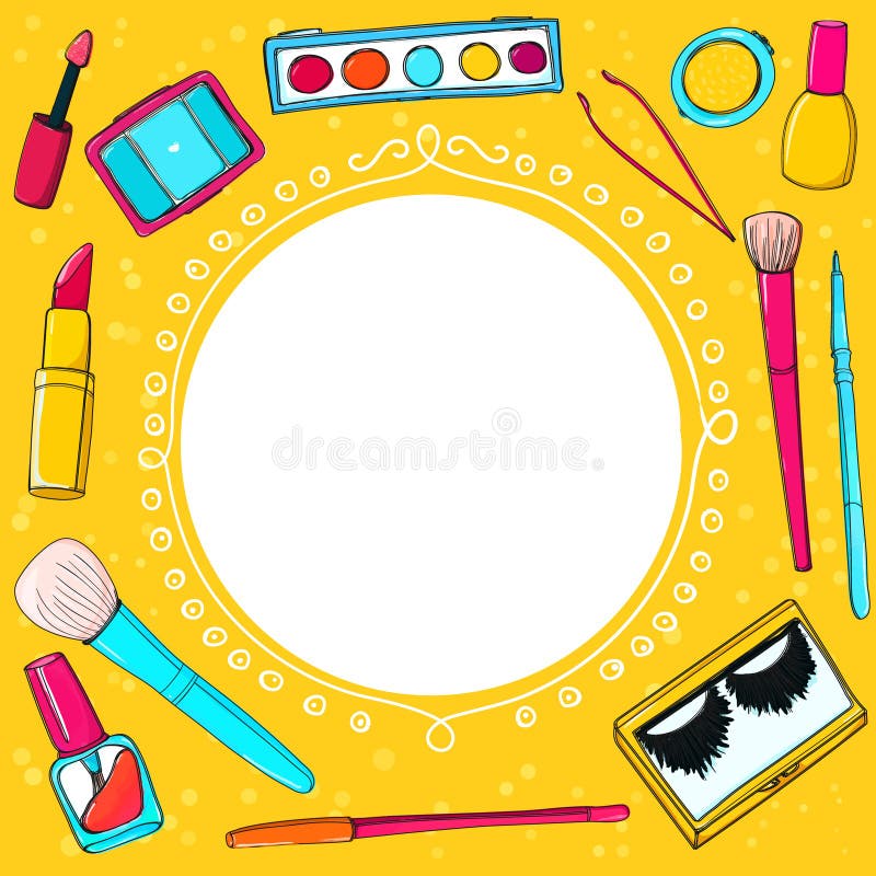 Makeup Vector Frame Stock Illustrations – 11,520 Makeup Vector Frame ...